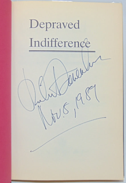 Tenenbaum. Depraved Indifference [SIGNED] – Haaswurth Books