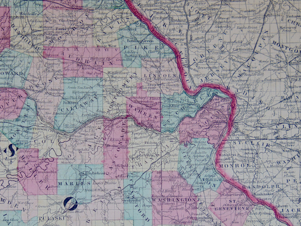[MAP] Johnson's Missouri and Kansas (c. 1860) – Haaswurth Books