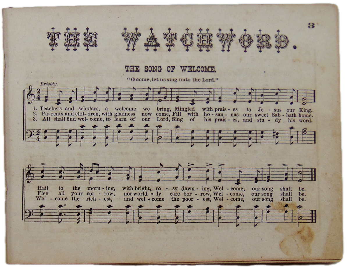 The Watchword: A Collection of Sunday-School Music (1871) – Haaswurth Books