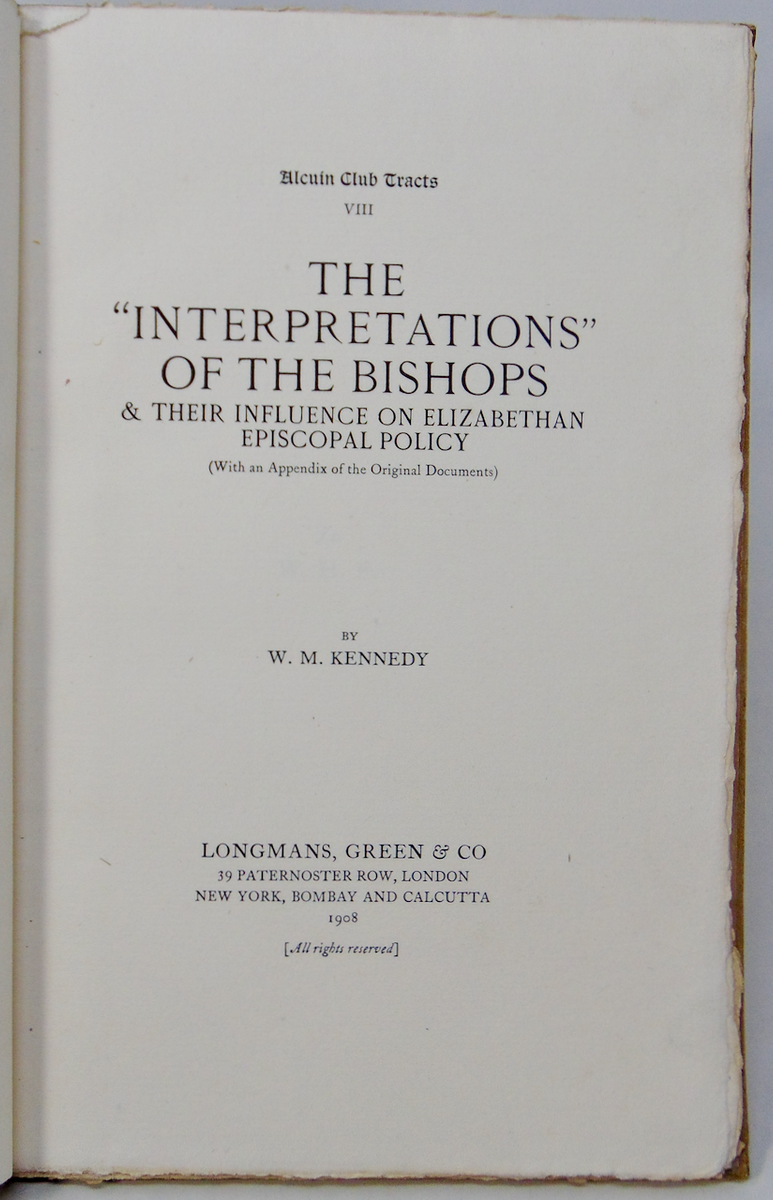 Interpretations of the Bishops & their Influence on Elizabethan Church ...