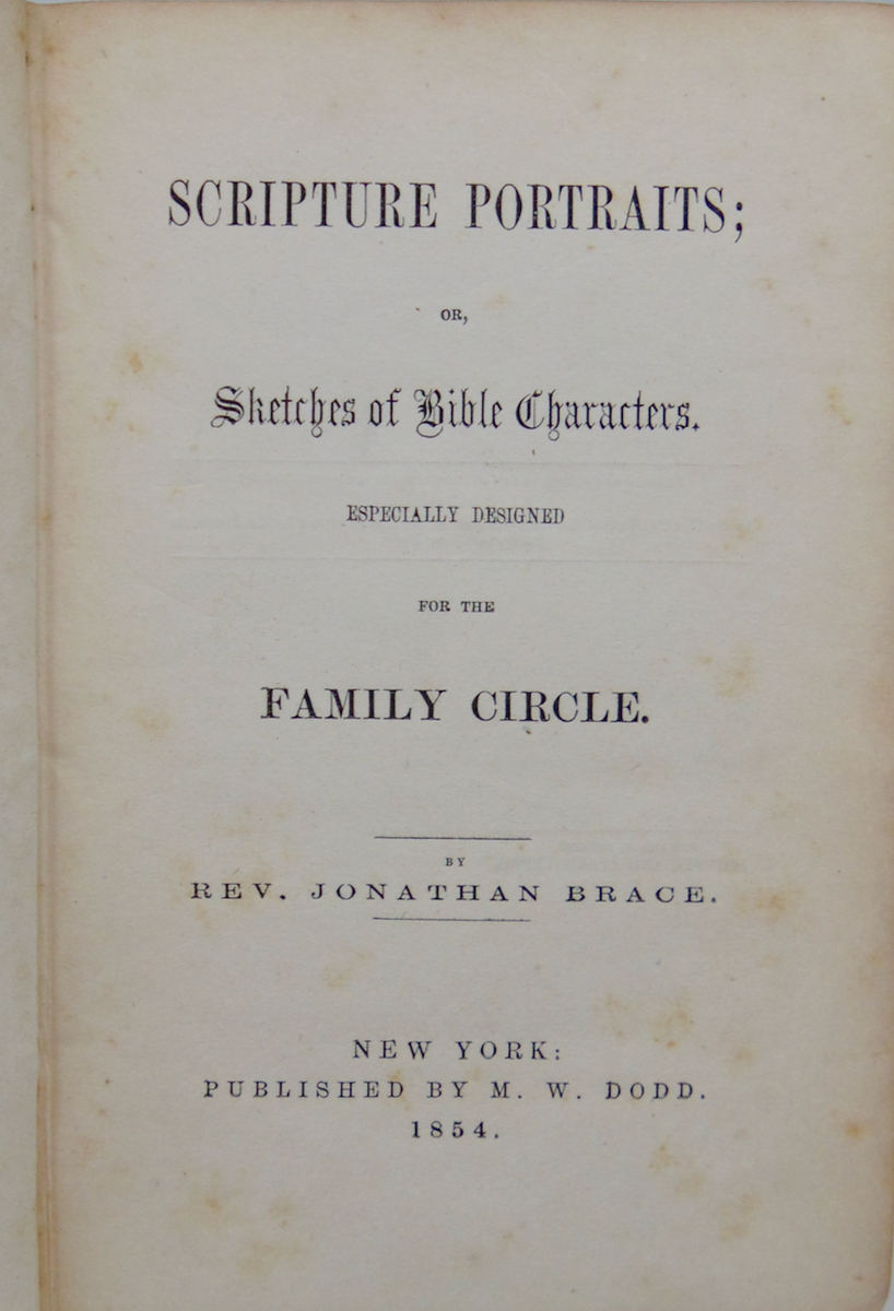 Scripture Portraits, Sketches of Bible Characters designed for the Fam ...