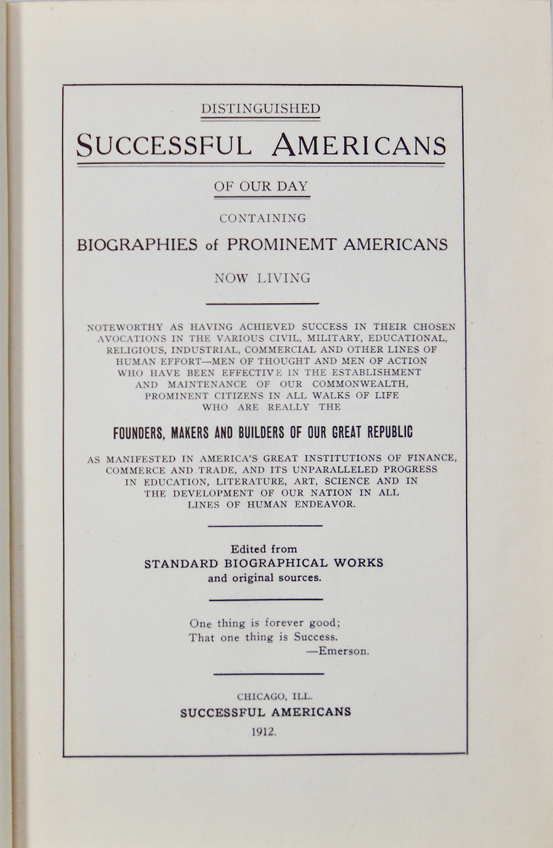 Distinguished Successful Americans of our Day, Prominent Americans now ...