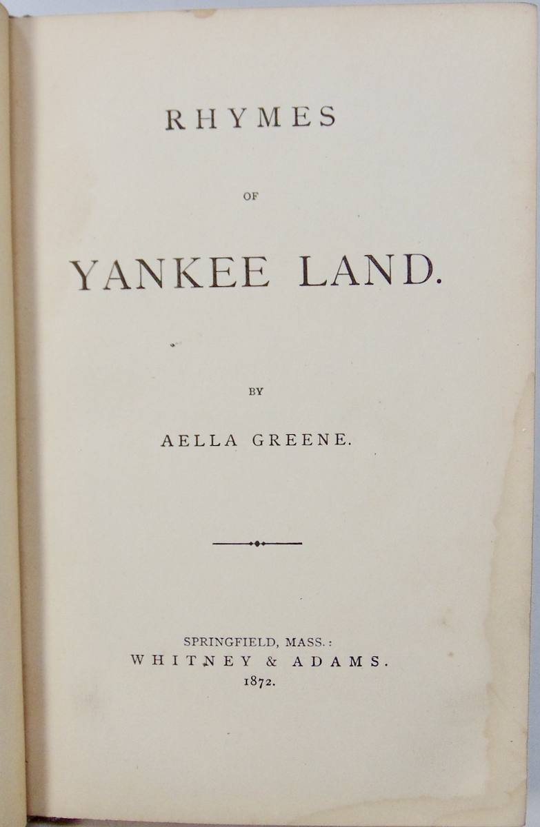 Rhymes of Yankee Land (1872) – Haaswurth Books