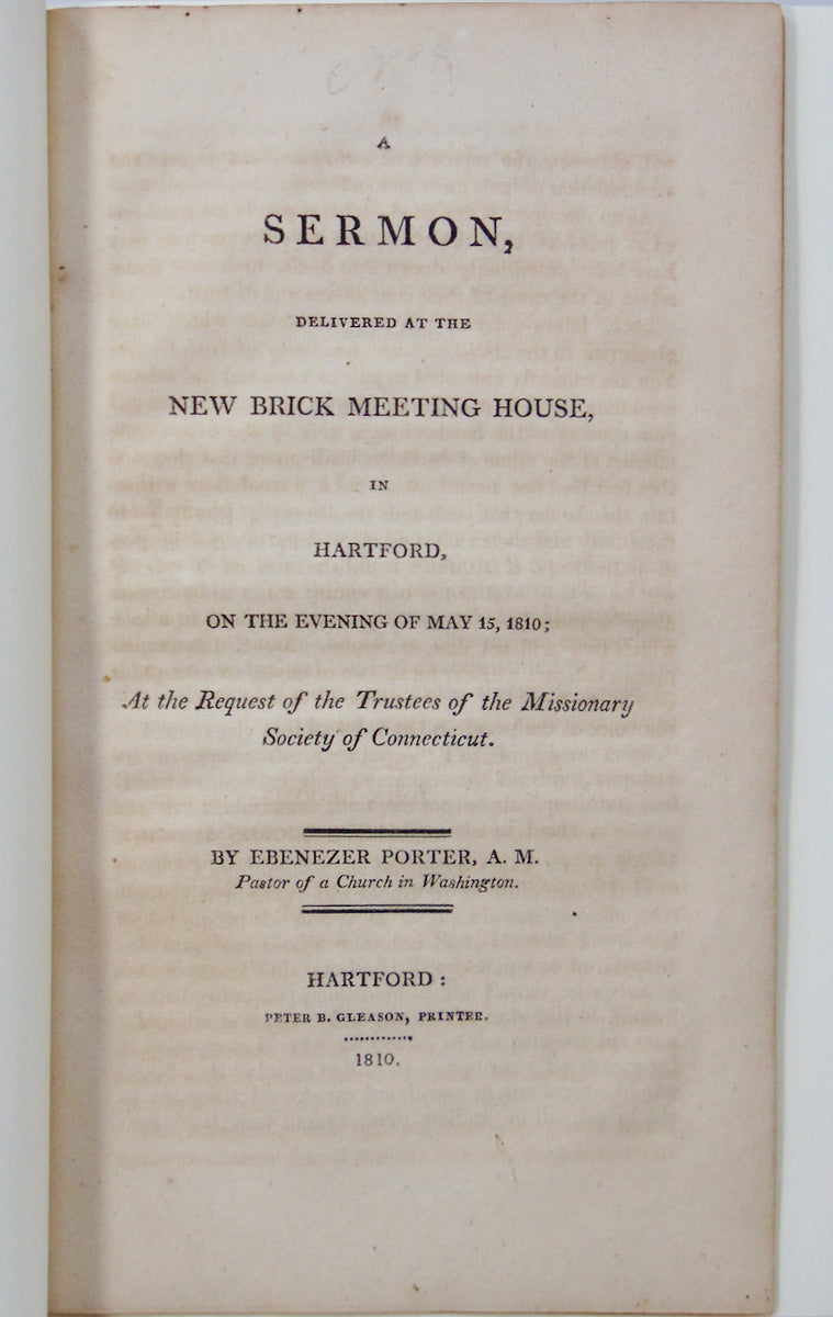 1810 Ebenezer Porter Missionary Sermon, Thy Kingdom Come – Haaswurth Books