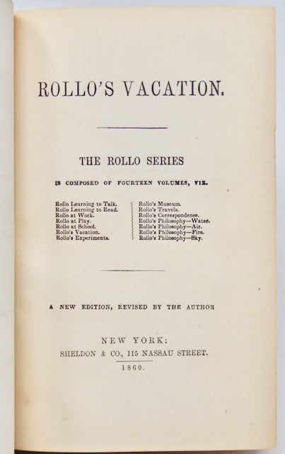 Abbott, Jacob. Rollo's Vacation – Haaswurth Books