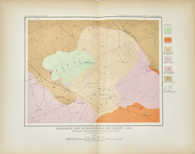 [MAP] Geological Map of Bassick HIll and Vicinity, Colorado (1896 ...